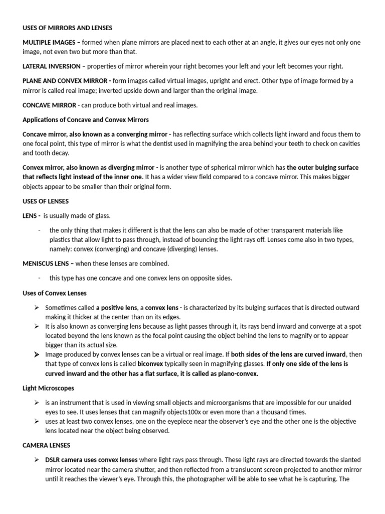 Lecture Module 4 Quarter2 | PDF | Mirror | Camera