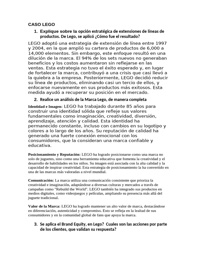 Caso LEGO | PDF | Marca | Lego