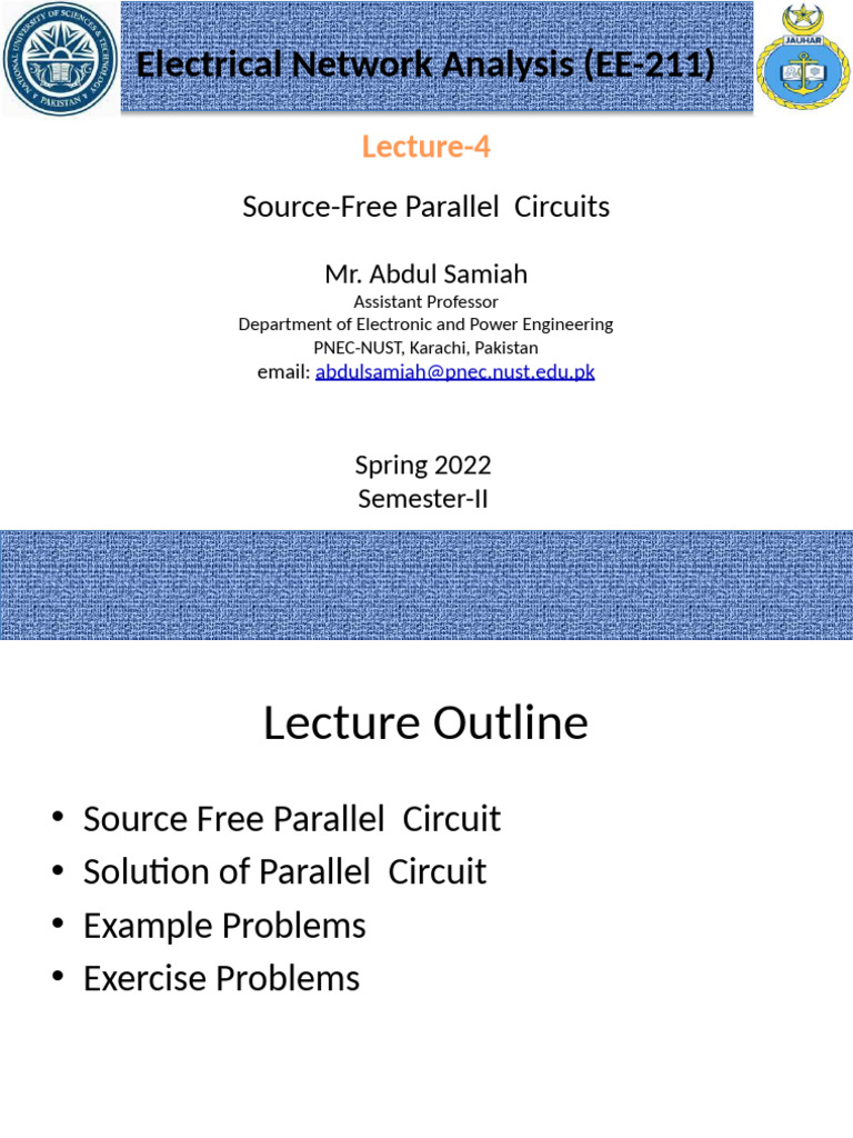 Lecture-4 Source Free Parallel RLC Circuits | PDF | Damping ...