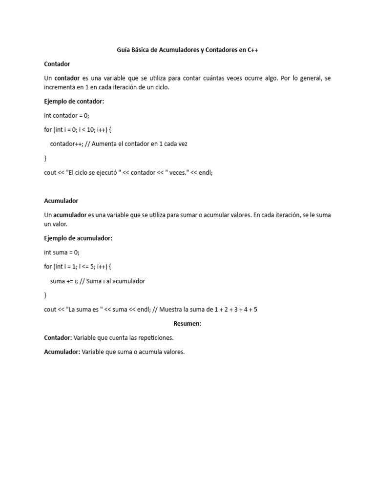 Guia Básica de Cplus Plus | PDF | C ++ | Arquitectura de sistemas