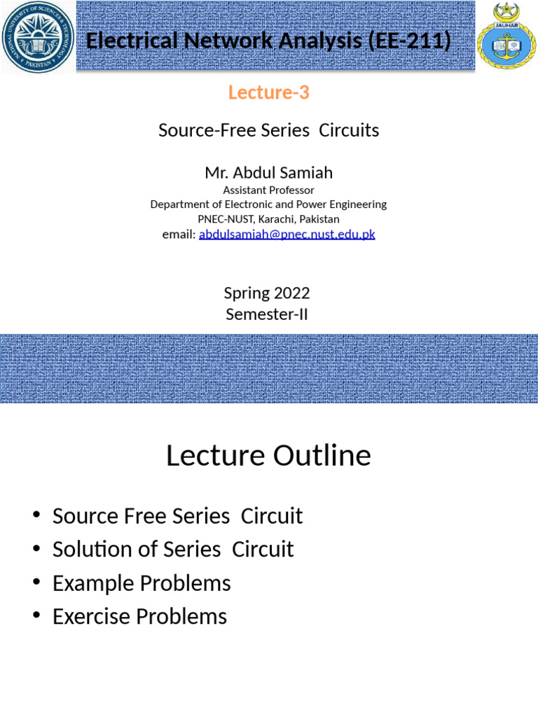 Lecture-3 Source Free RLC Circuits | PDF | Damping | Electrical Network