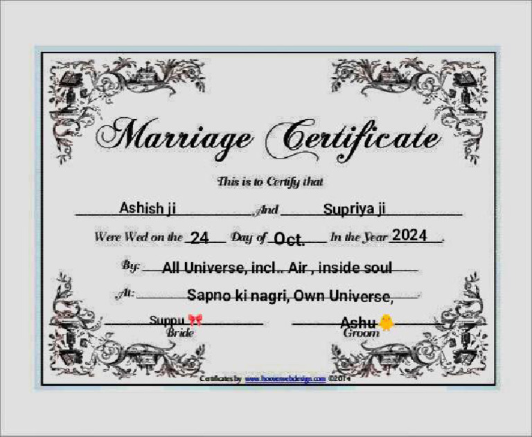 Merriage Certificate | PDF