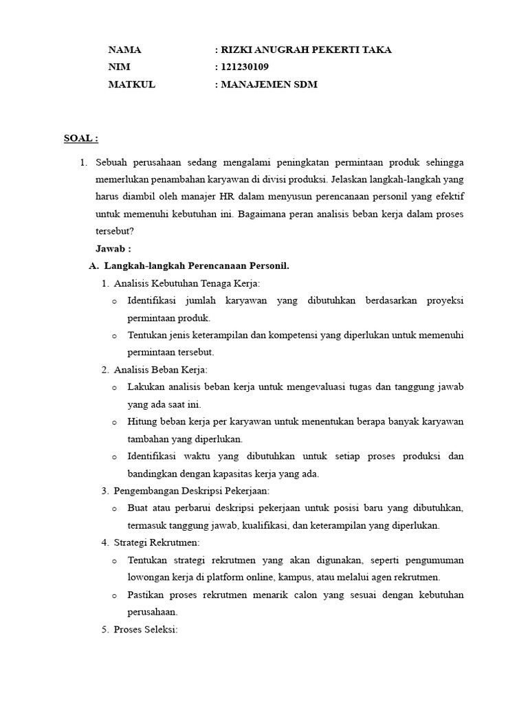 Rizki (Manajemen SDM) | PDF | Karier & Perkembangan | Seni