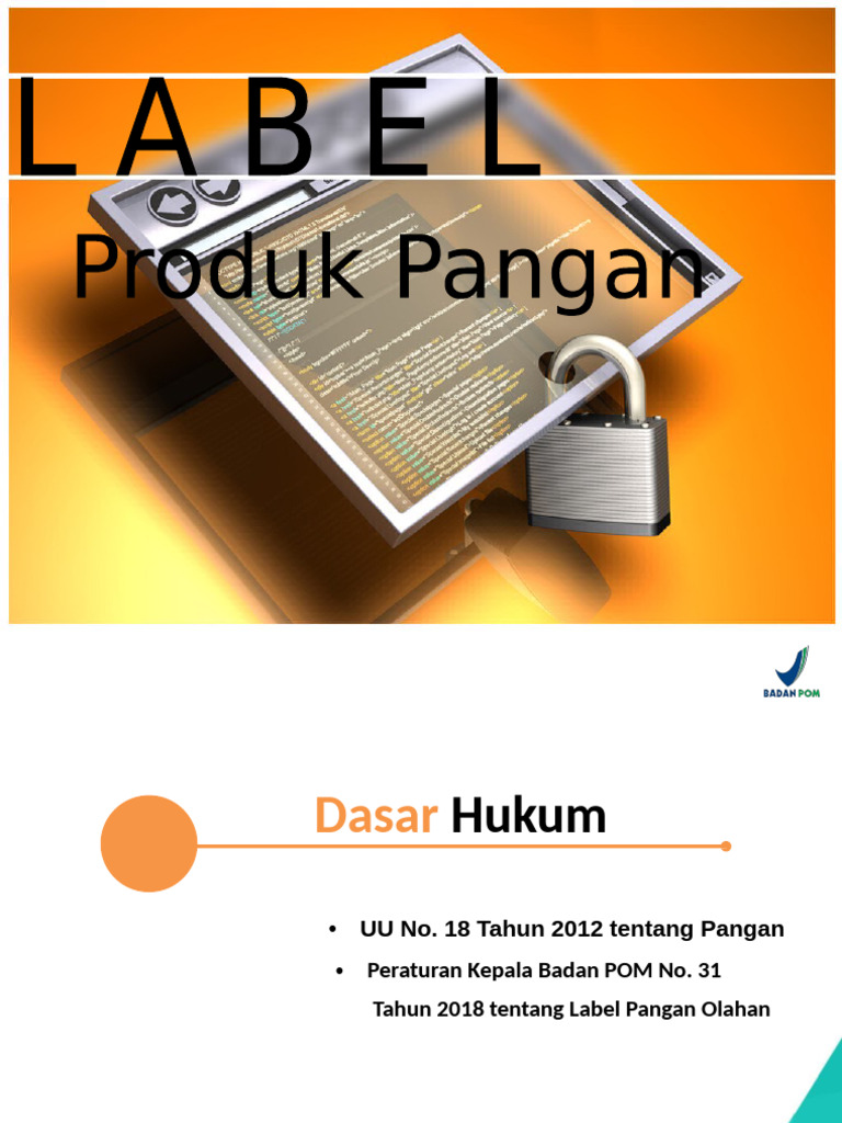 Label Pangan Bimtek 2024 | PDF | Memasak, Makanan, & Anggur | Kesehatan ...