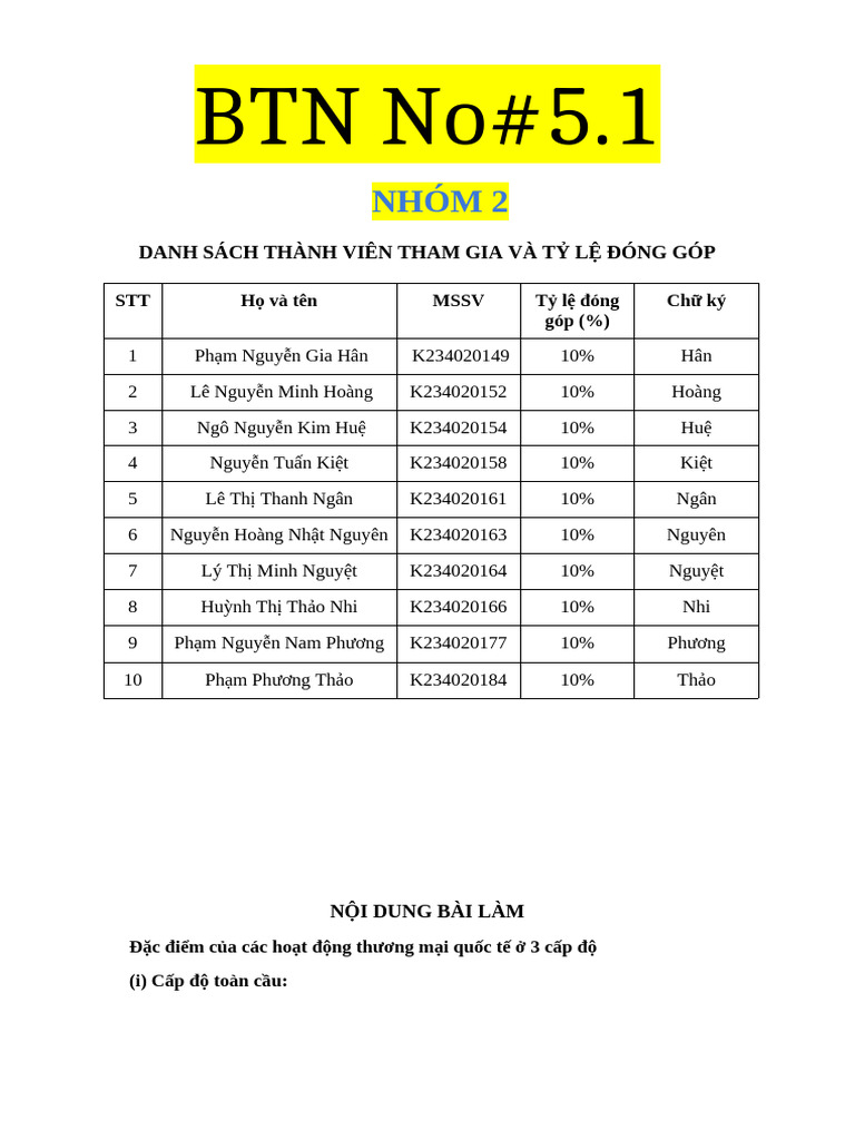 BTN No5.1 - NHÓM 2 1 | PDF
