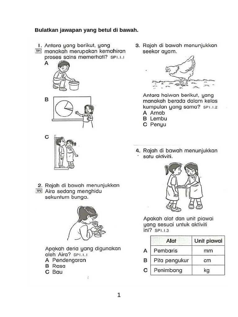 Upsa Sains Tahun 2 | PDF