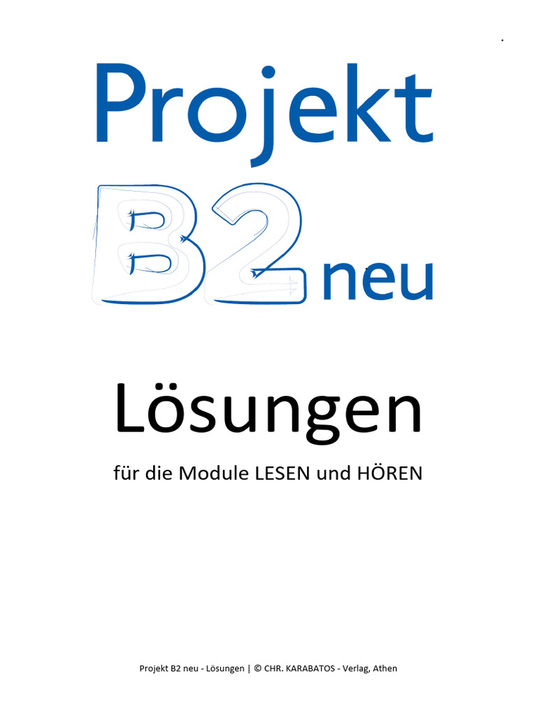 Projekt b2 Neu Lösungen | PDF