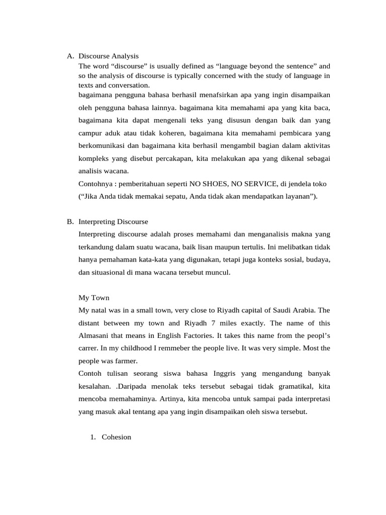 Discourse Analysis | PDF