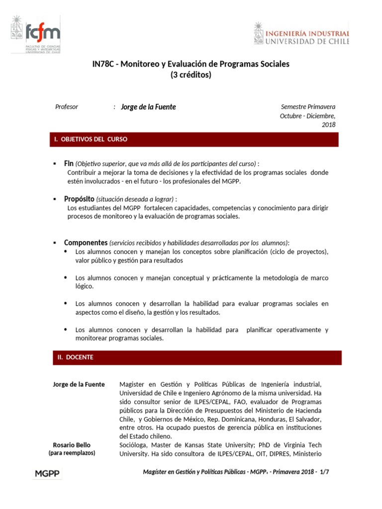 Programa Monitoreo - y - Evaluaci - N - de - Programas - Sociales | PDF | Evaluación | Monitoreo ...