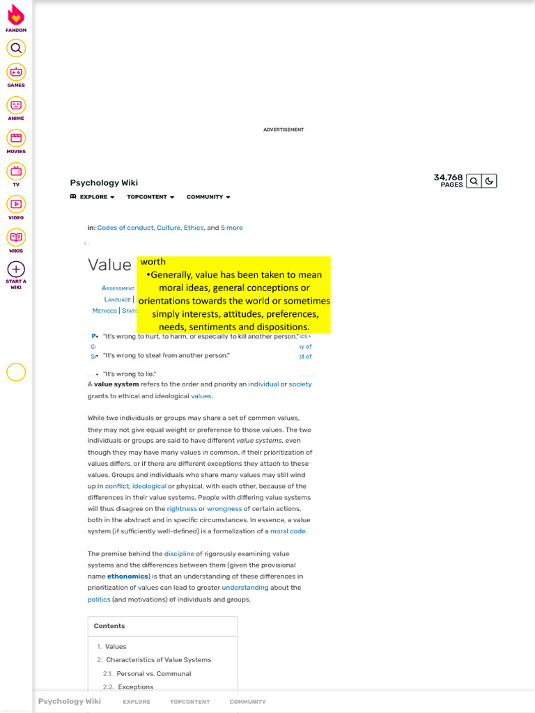 Understanding Value Systems | PDF | Liberal Arts Education