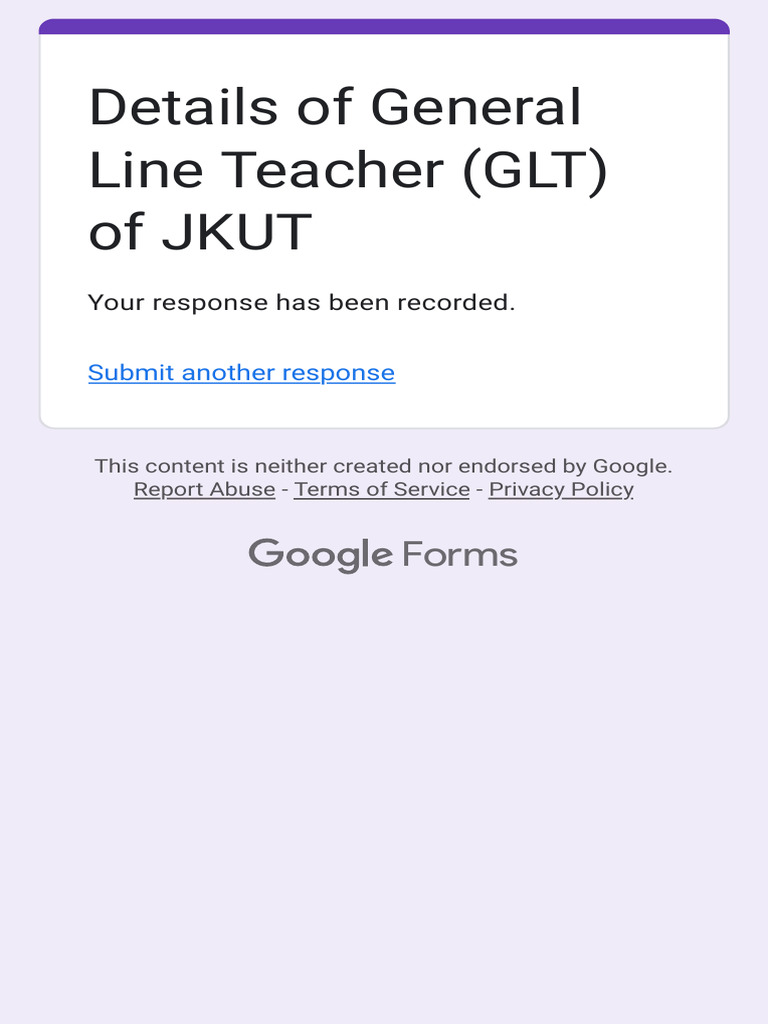Details of General Line Teacher (GLT) of JKUT | PDF