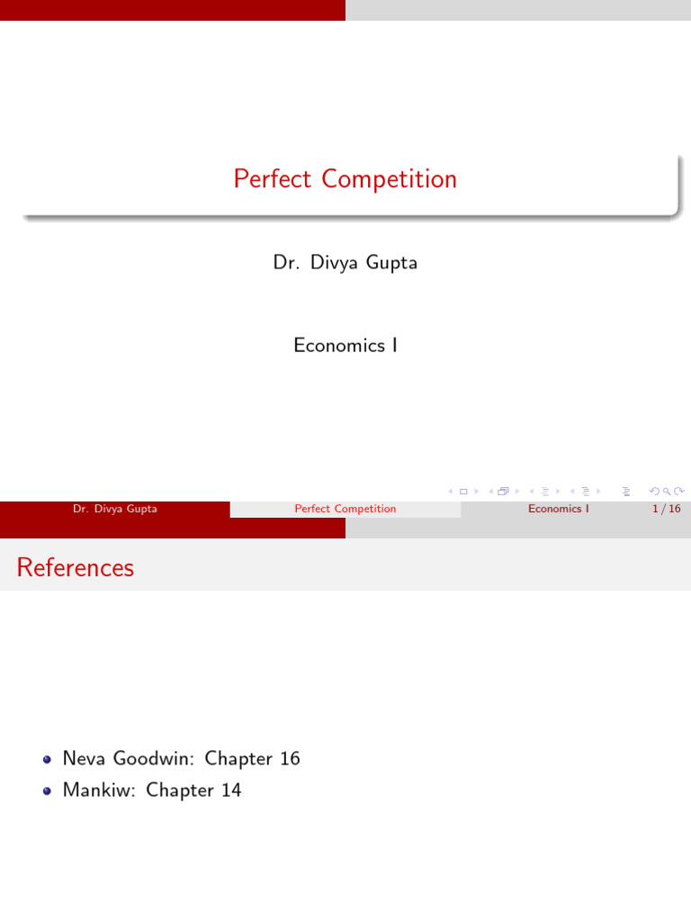 Module7 Perfect Competition | PDF | Long Run And Short Run | Perfect Competition