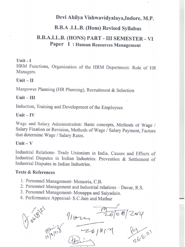 Revised-B B A LL B - Hons - Sem - VI-2021-22 | PDF