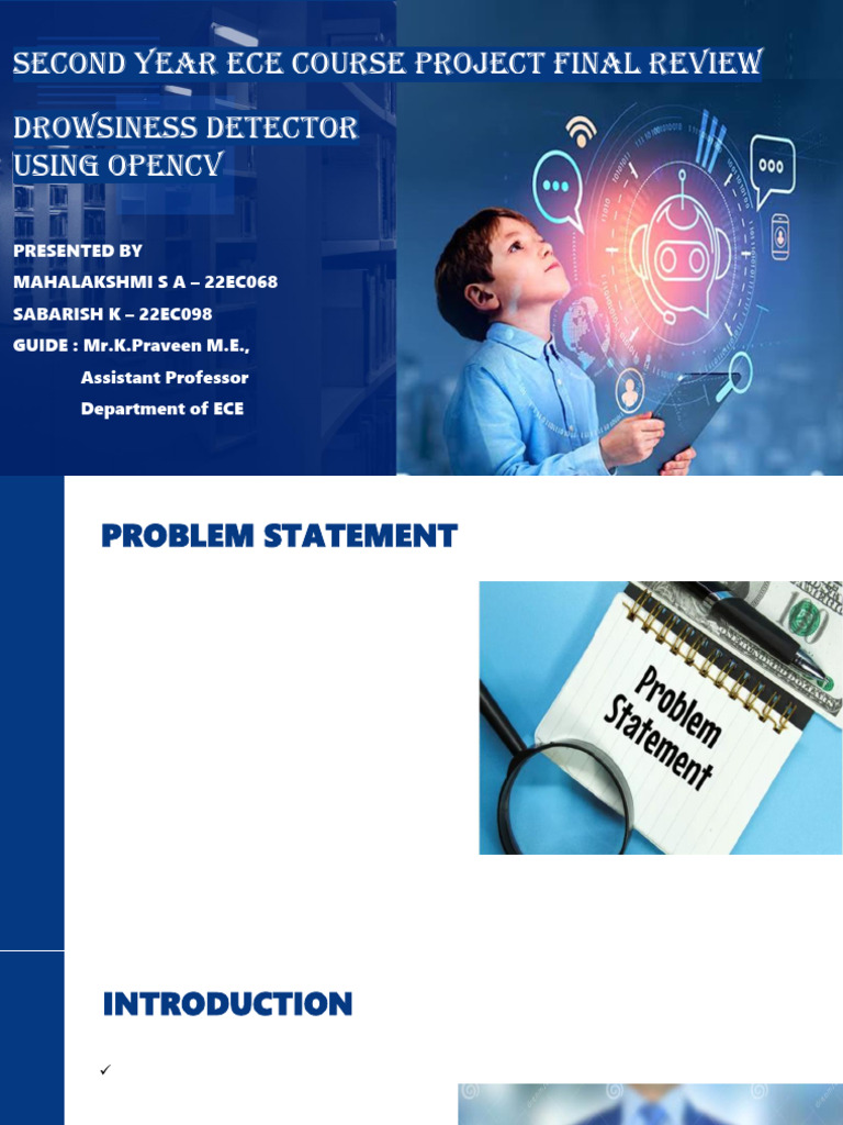 Drowsiness Detector Using Opencv | PDF | Computer Vision
