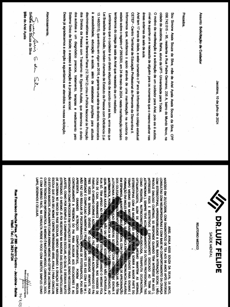 Cuidador Ariel | PDF