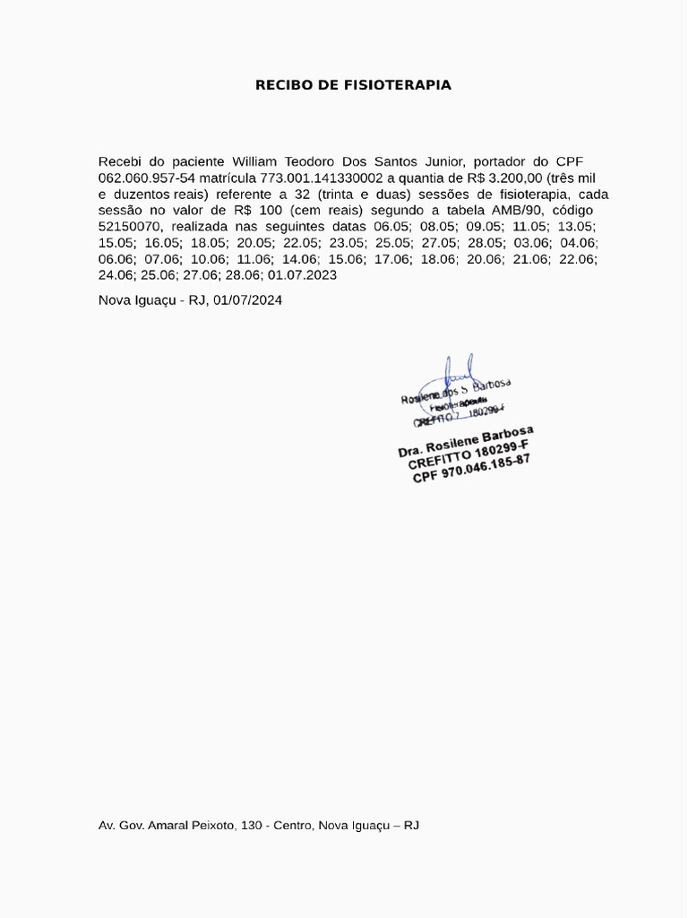 Recibo de Fisioterapia Mai - Jun - Scann21391 | PDF