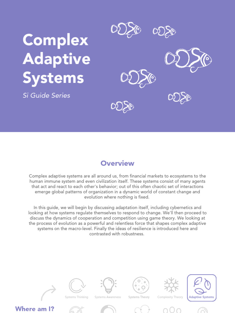 Complex Adaptive Systems Guide | PDF | Cybernetics | System