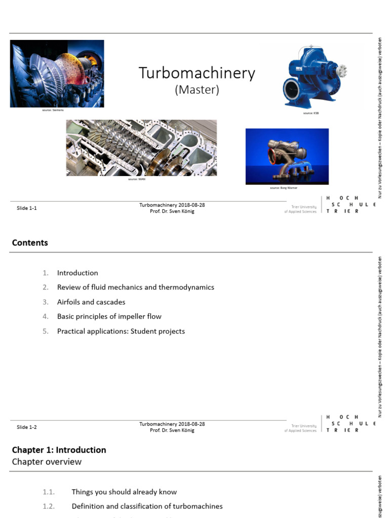 Turbomachinery - CH 1 - Introduction | PDF | Turbomachinery | Turbine