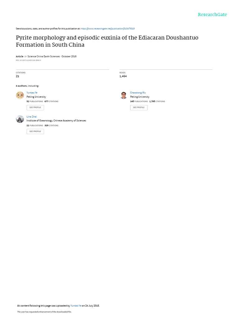 Ye2017SCES | PDF | Scanning Electron Microscope | Earth Sciences