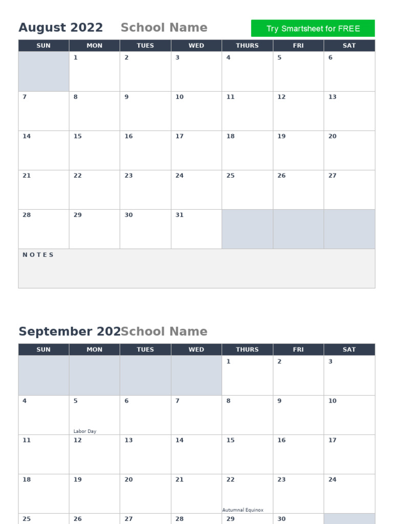 IC 2022 2023 Monthly School Calendar Template 8583 | PDF | Observances