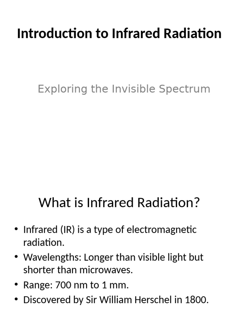 Infrared General Presentation | PDF | Social Science | Technology & Engineering