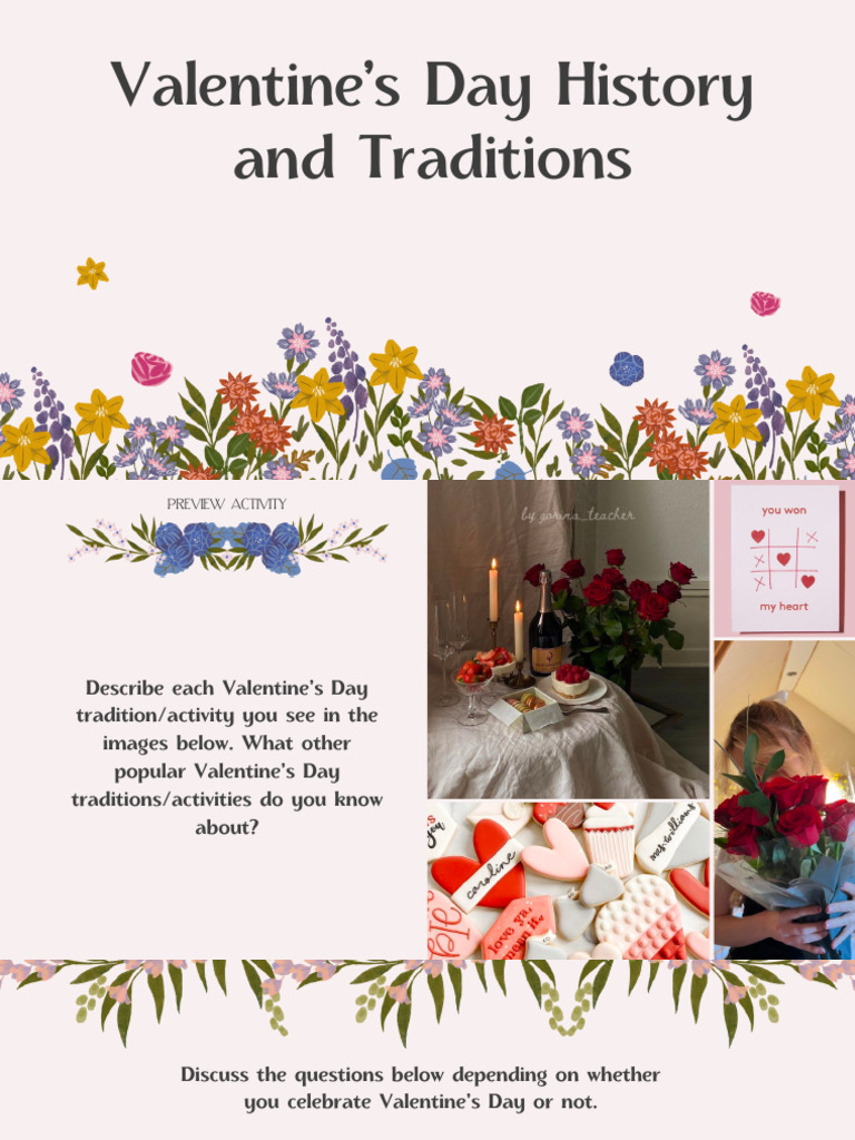 Valentine's Day History & Traditions, копия | PDF | Valentine's Day ...