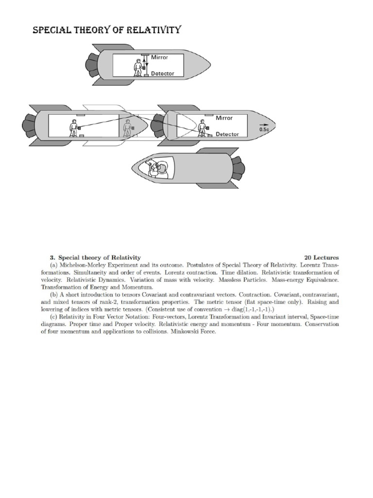 Special Theory of Relativity Class Note 1 | PDF | Special Relativity ...
