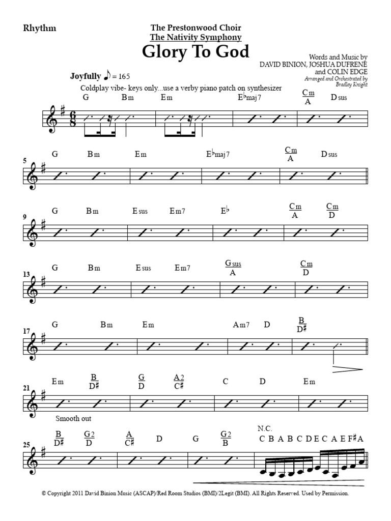 Glory To God - Rhythm | PDF
