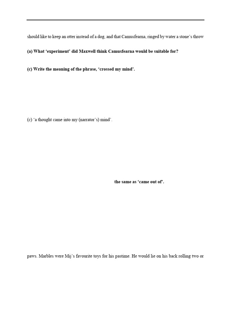 Mijbil The Otter. Class X @@ | PDF