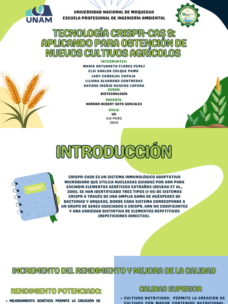 Grupo 2 - Tecnología Crisprcas9 | PDF | Gene | Fitomejoramiento