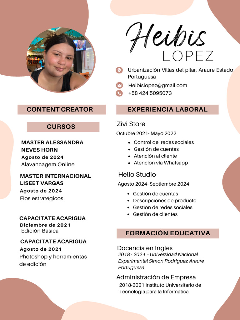 Currículo Heibis López Asistente Virtual | PDF