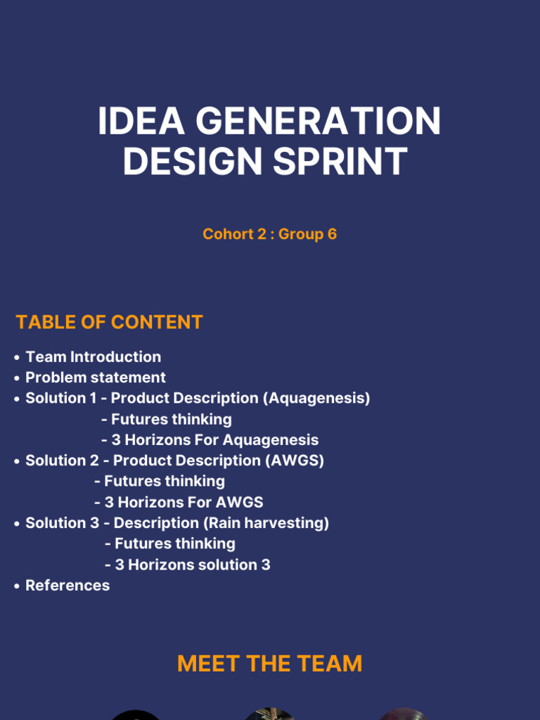 Idea Generation Design Sprint Group 6 Pdf Water Solar Power