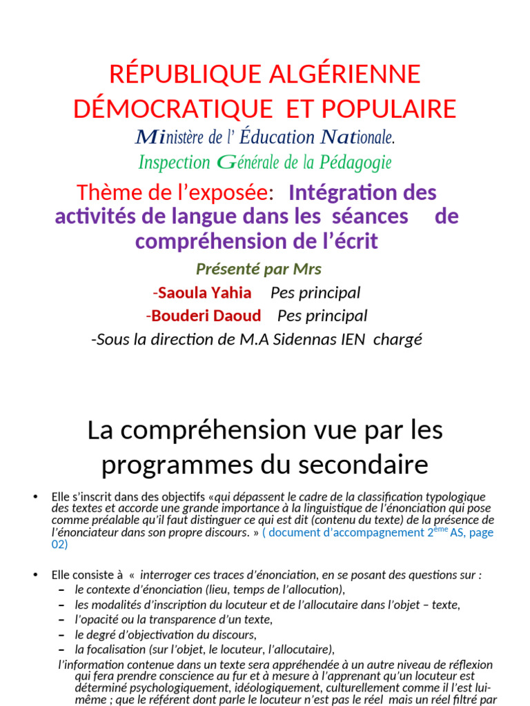 Intégration des points de langue en français | PDF | Verbe | Linguistique