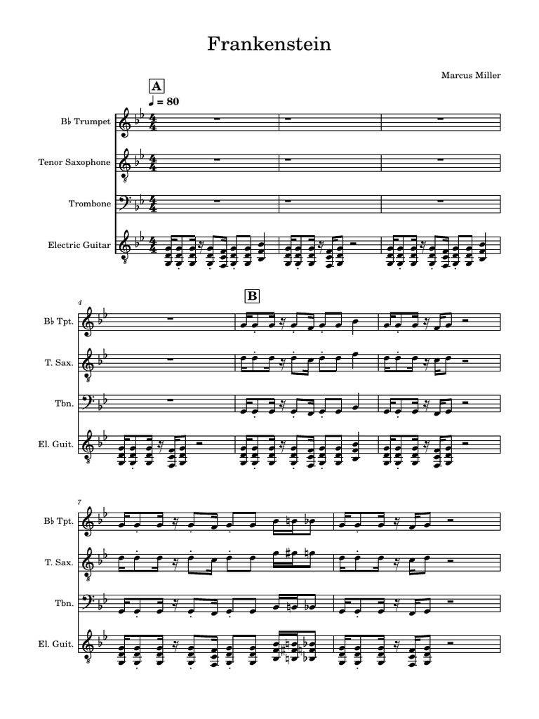 Frankenstein-Partitura I Partii | PDF | Popular Music | European ...