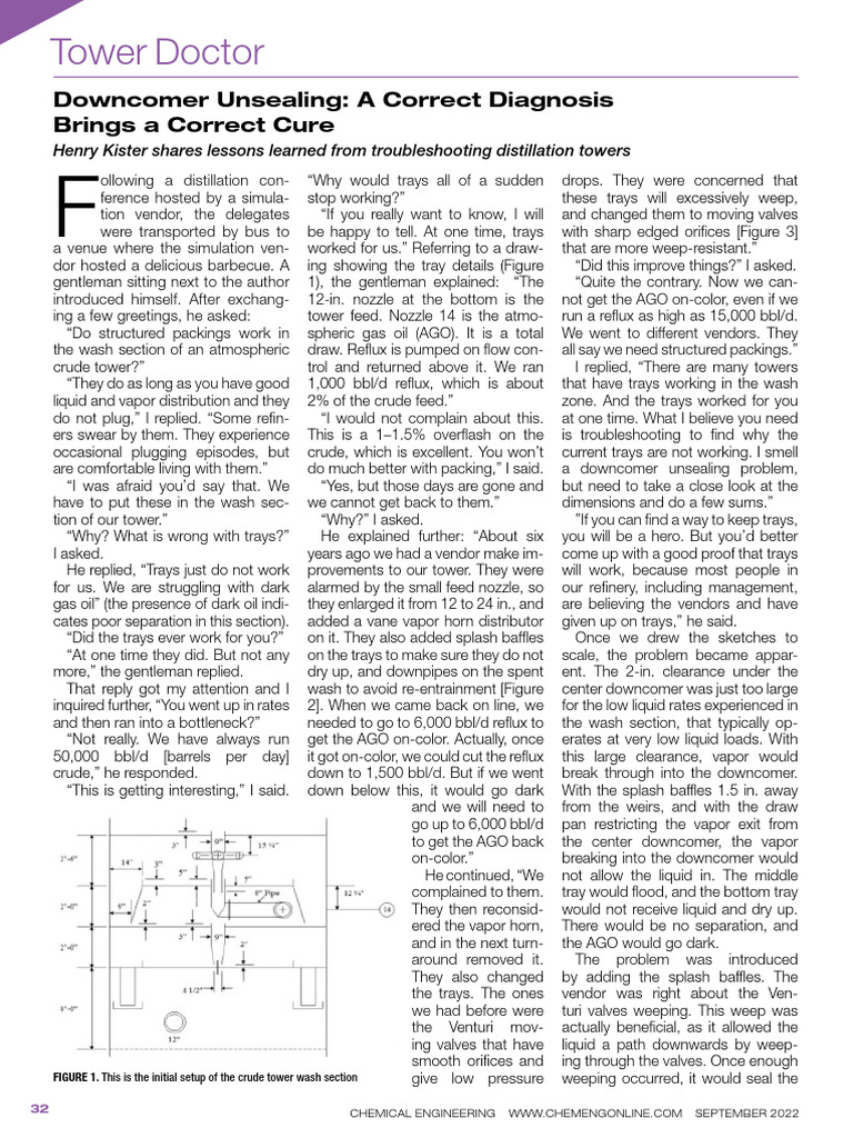 Downcomer Unsealing - A Correct Diagnosis Brings A Correct Cure | PDF ...