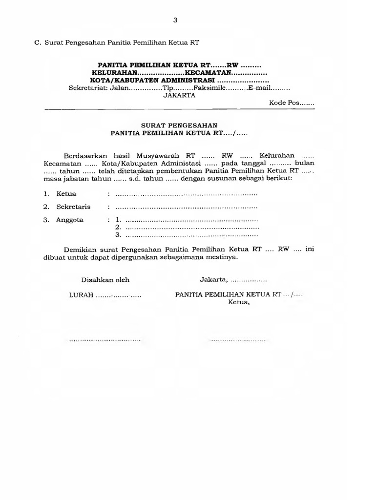 Surat Pengesahan | PDF