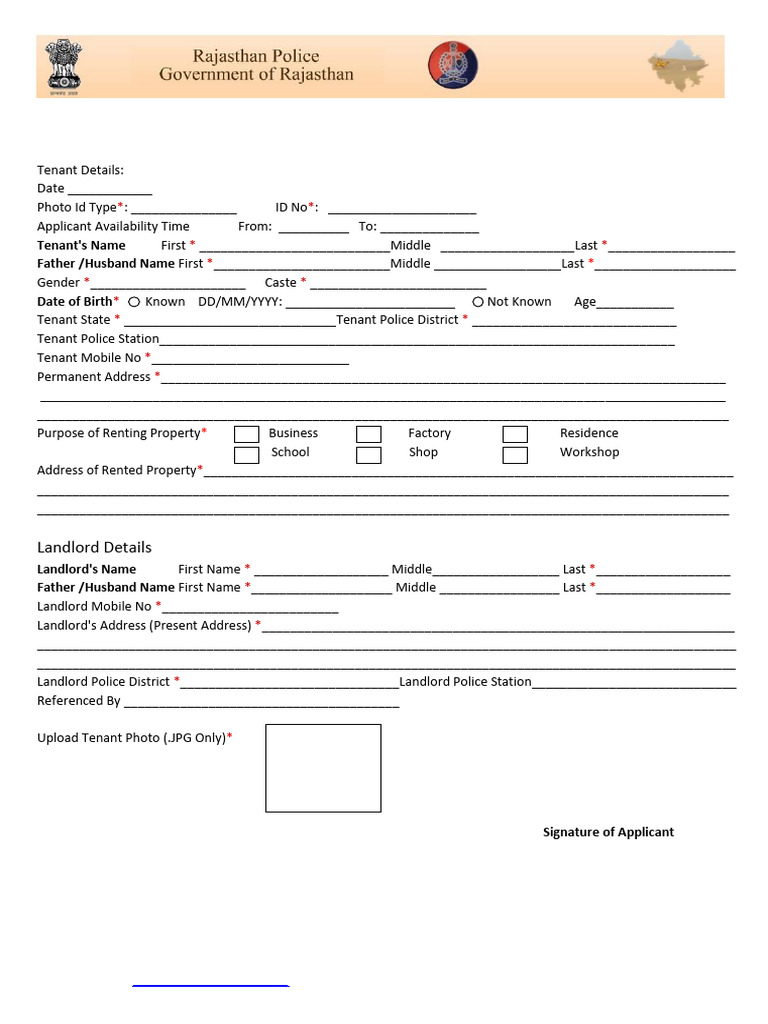 Police Certificate For Tenent Verification N | PDF | Leasehold Estate ...