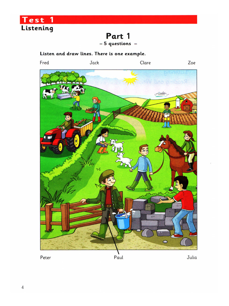 Movers 2 - Test 1 | PDF