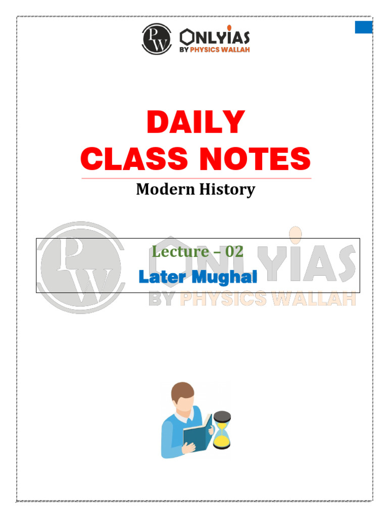 Later Mughal History: Key Themes & Events | PDF | Mughal Empire