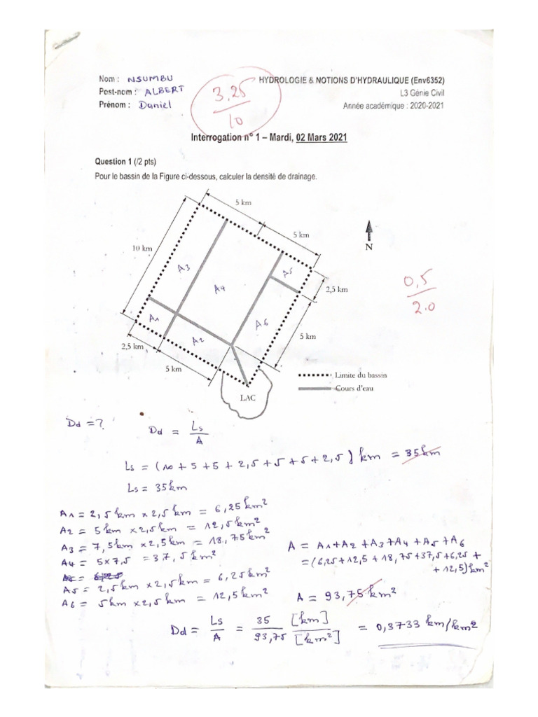 Interro D'hydrologies 2021 | PDF