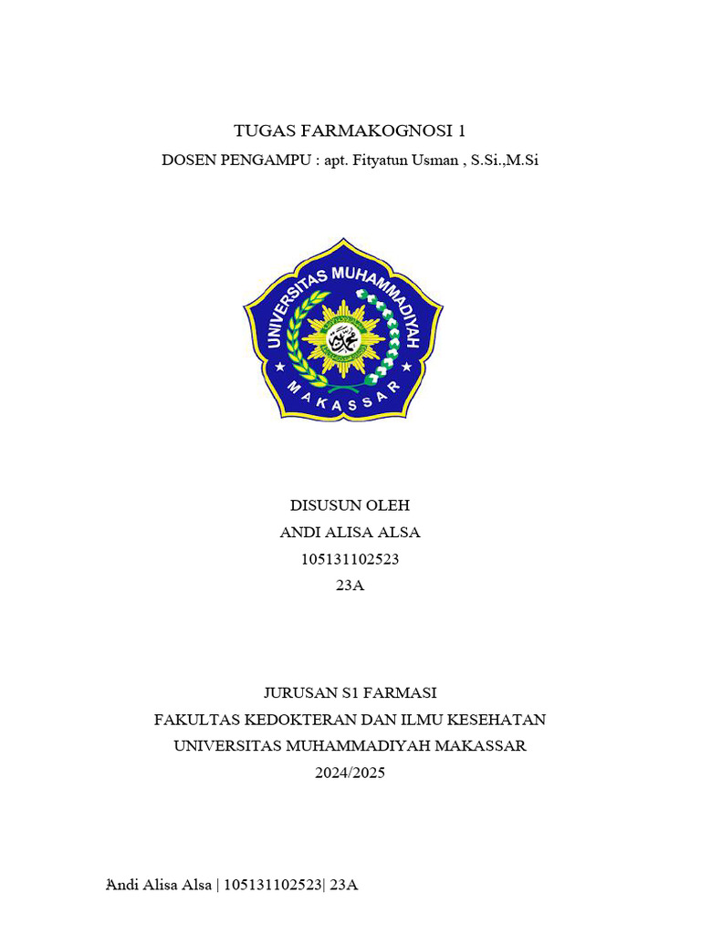 Farmakognosi 1 | PDF