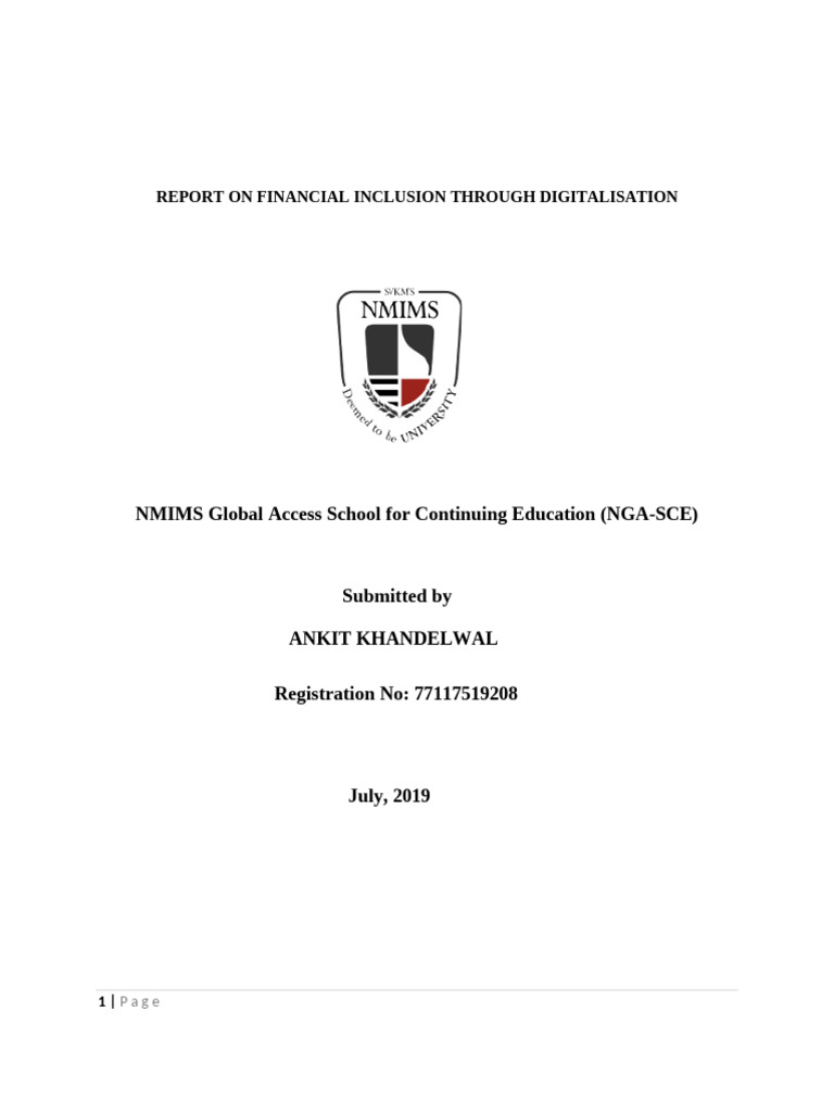 Nmims Final Report123 PDF | PDF