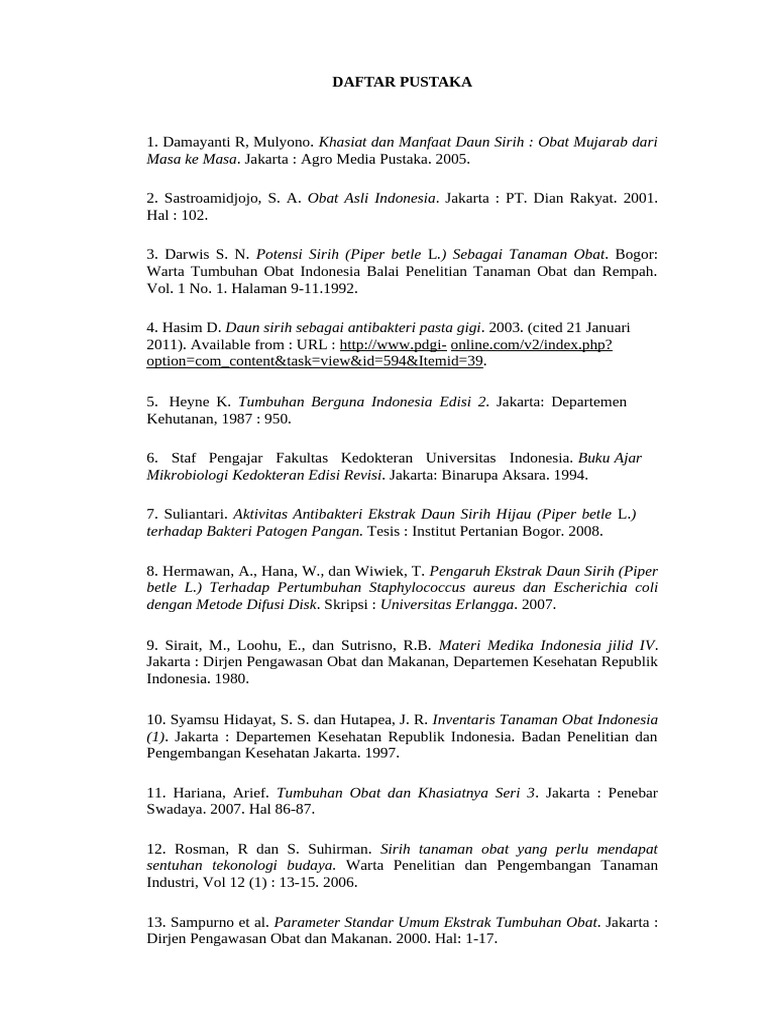 Daftar Pustaka Proposal | PDF