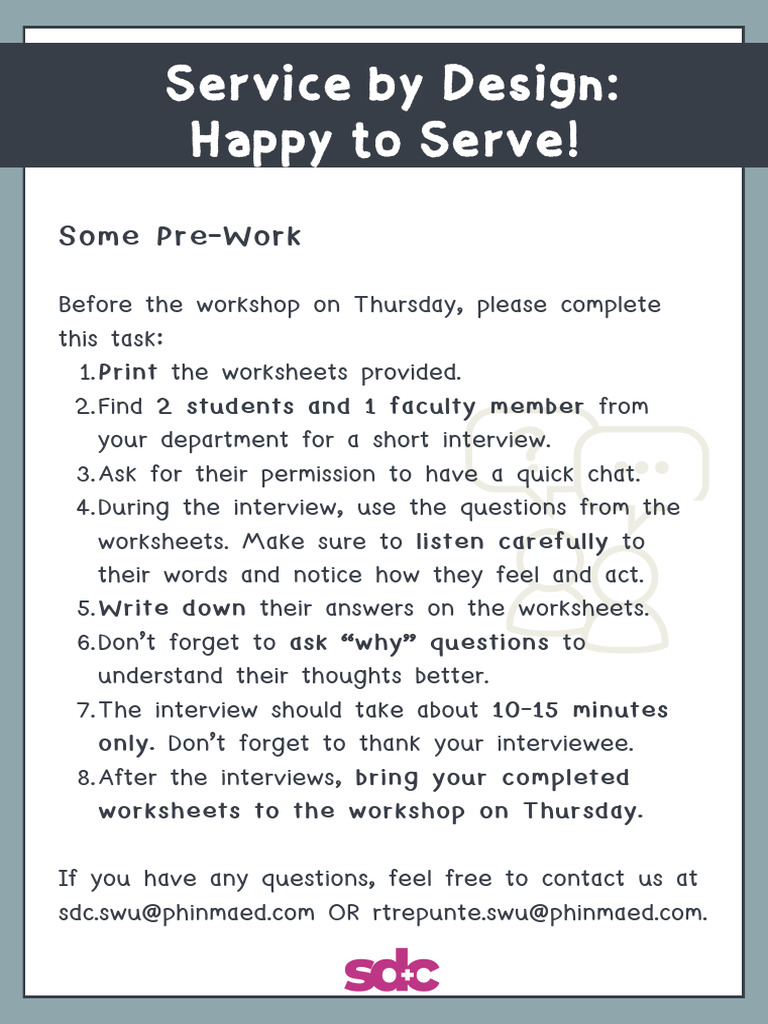 Workshop Preparation: Interview Tasks | PDF