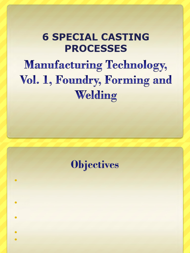 Special Casting Processes | PDF | Foundry | Casting
