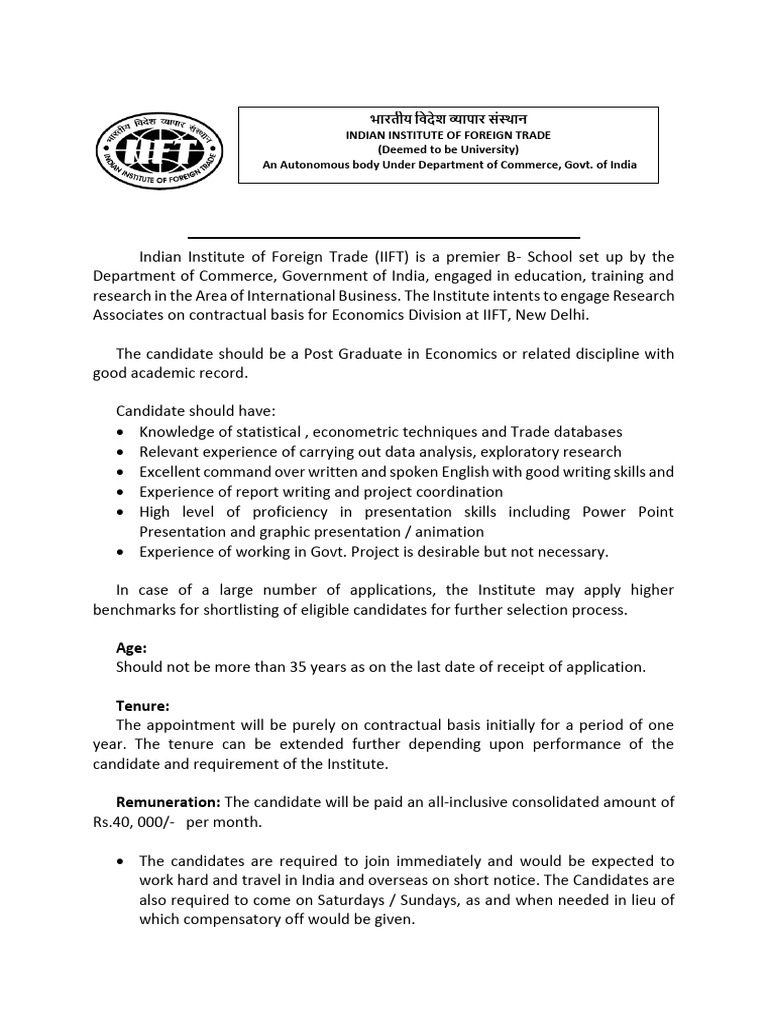 RA-Economics Advertisement 30102024 | PDF | Career & Growth