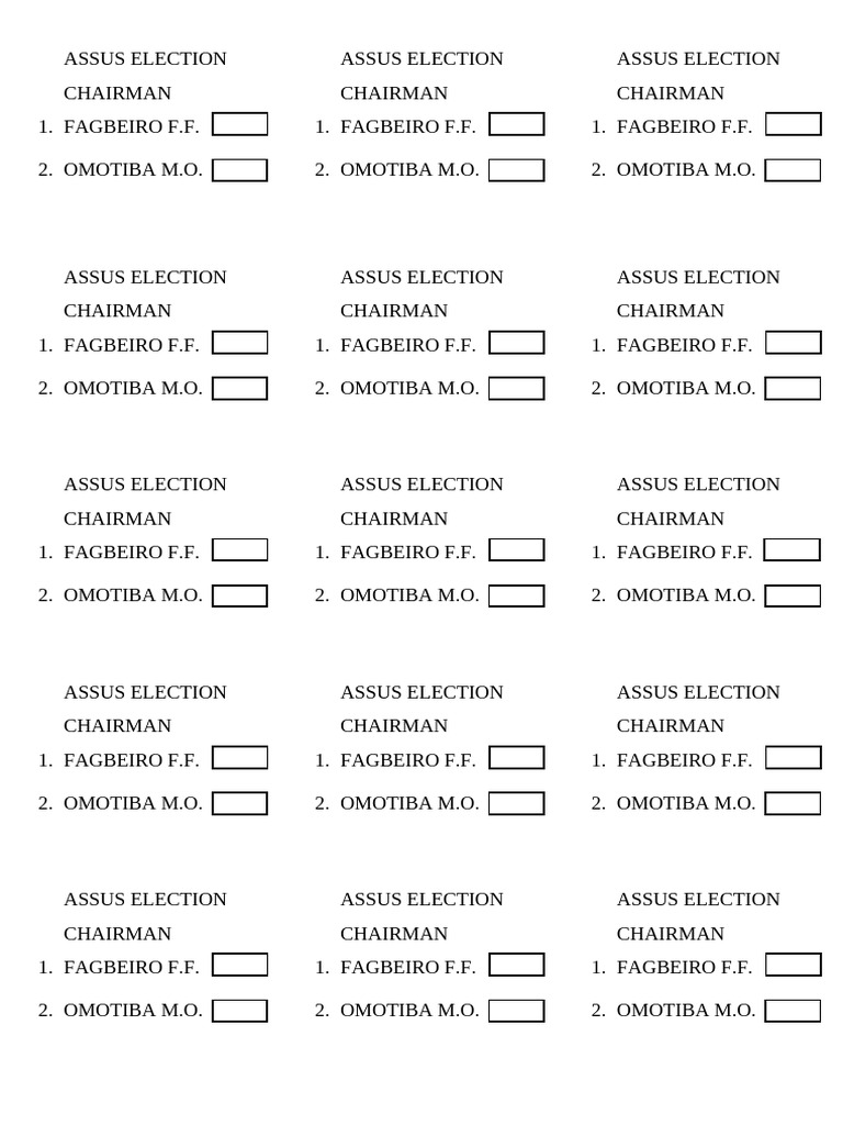 Assus Election | PDF