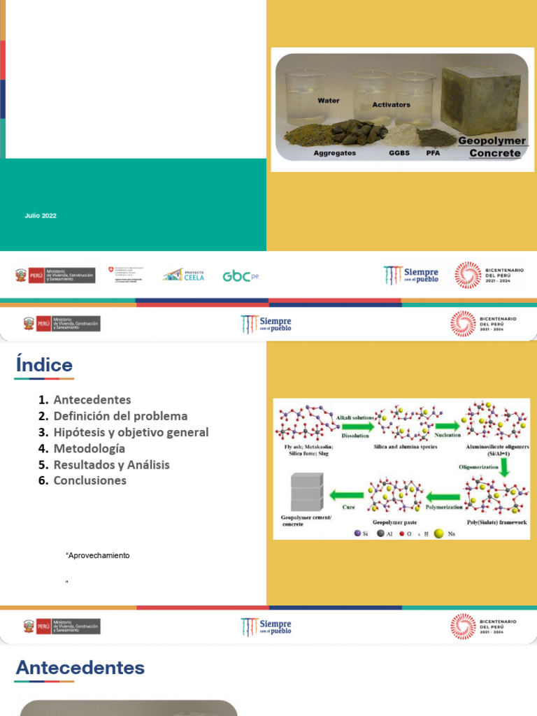 Geopolímeros: Innovación Sostenible | PDF | Hormigón | Cemento