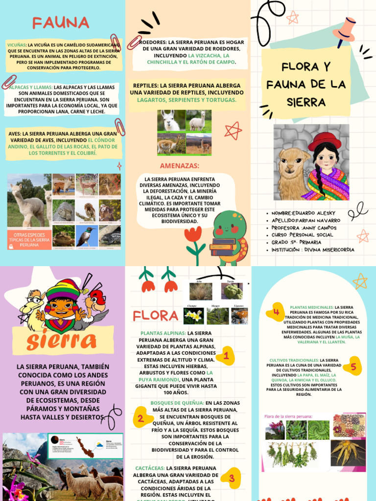 Fauna: Flora Y Fauna de La Sierra | PDF | Perú | Fauna