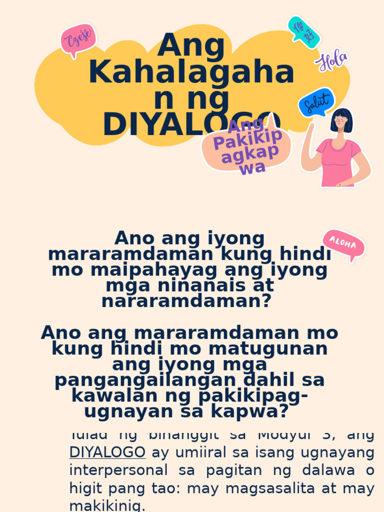 Anga Kahalagahan NG Diyalogo | PDF